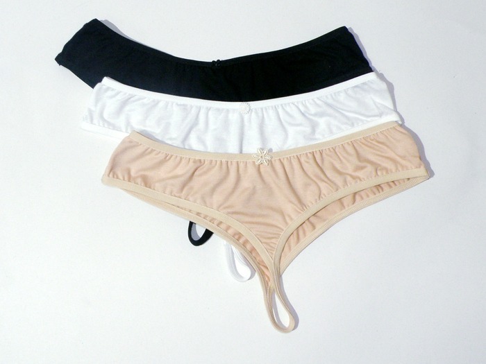 Multipack of high-waisted T-front thong panties :: PS-LING